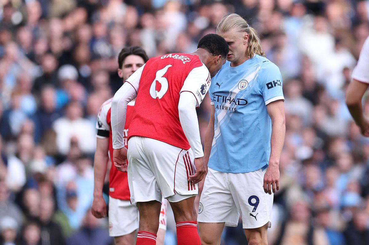 Erling Haaland responds to alleged Gabriel 'headbutt' as ex-referee ...